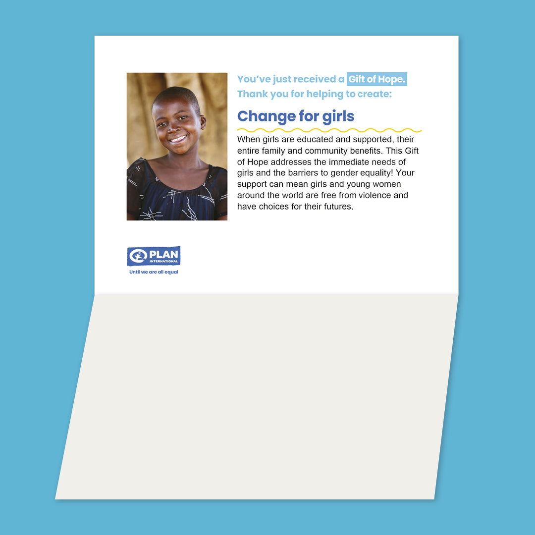Create change for girls | Gifts of Empowerment | Gifts of Hope – Plan ...